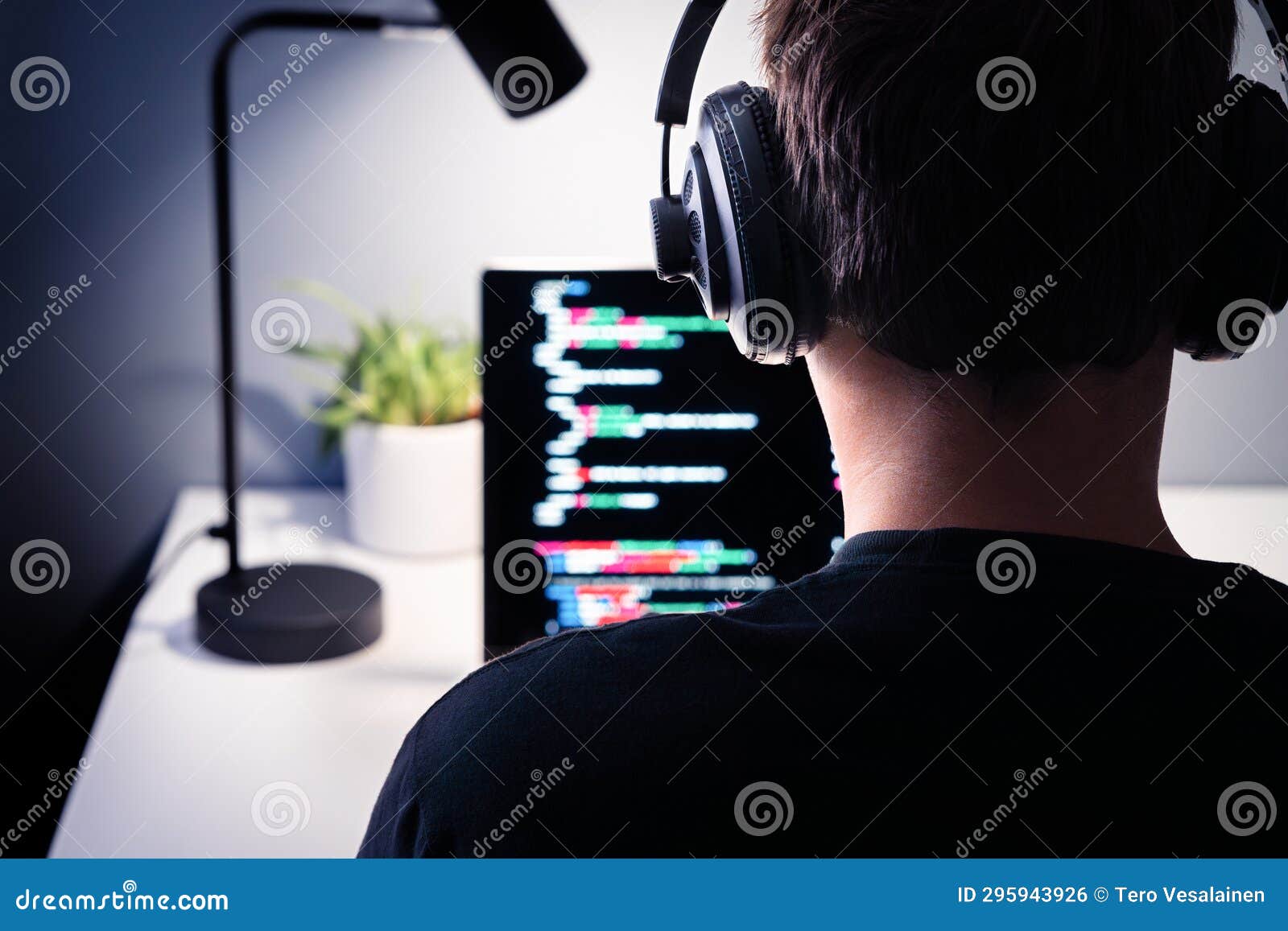 Hacker or Code Developer with Laptop. Malware, Game or Website ...