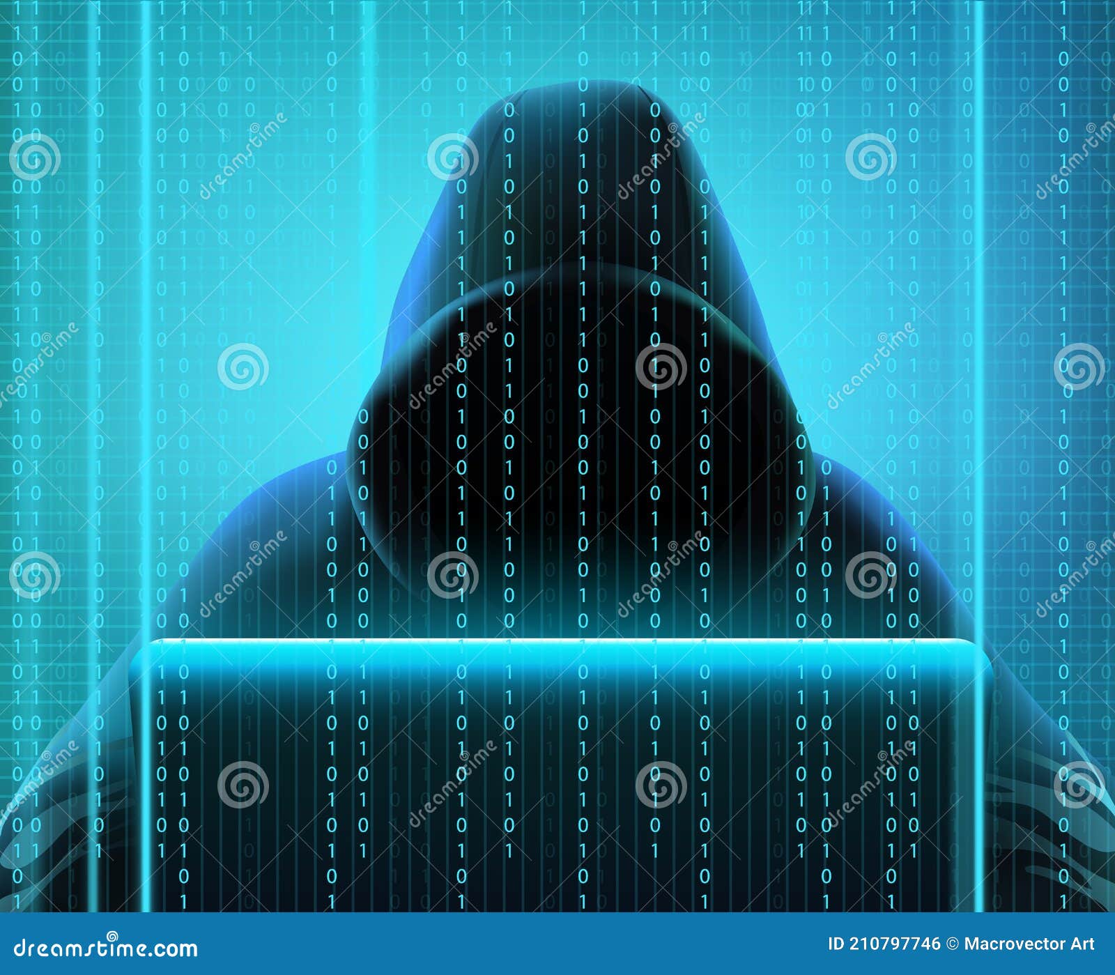 Hacker Code Running Down A Computer Screen Terminal Royalty-Free ...