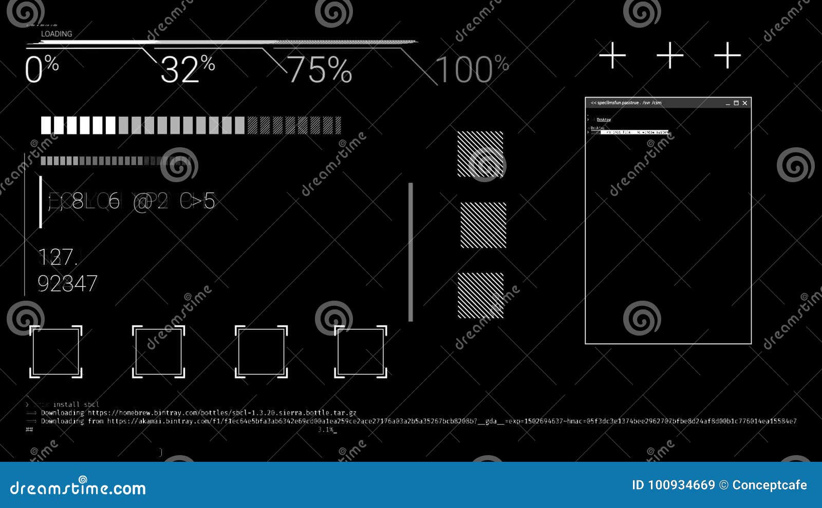 Hacker and Coding Element with a Glitch Effect Stock Video - Video of ...
