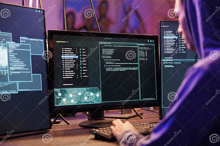 Hacker Coding Malicious Software Stock Image - Image of malware, coding ...