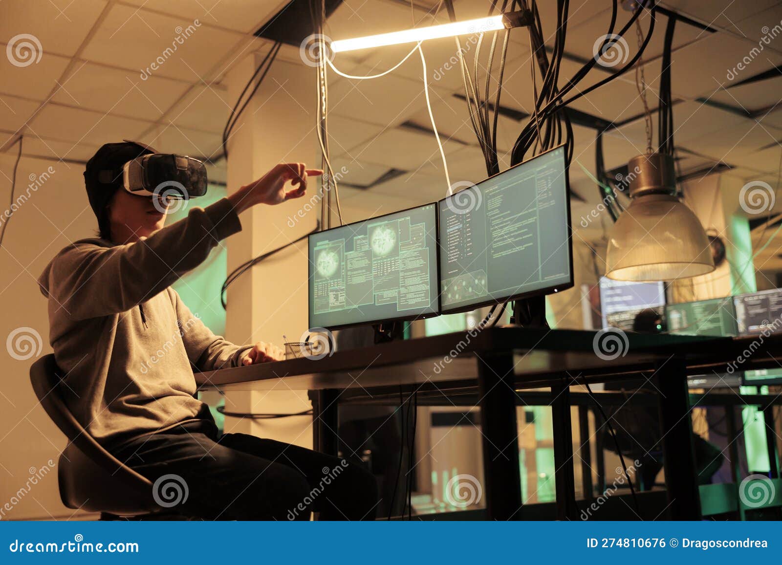 Hacker Coding Malware in Vr, Cracking Password in Metaverse Stock Photo ... Hacker Coding Malware in Vr, Cracking Password in Metaverse Stock Photo ...