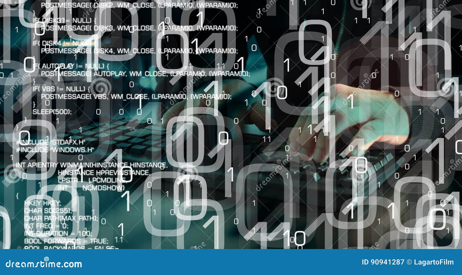 Hacker Coding Trojan Virus, Cyberwarfare Stock Illustration - Illustration of cyberwarfare ...