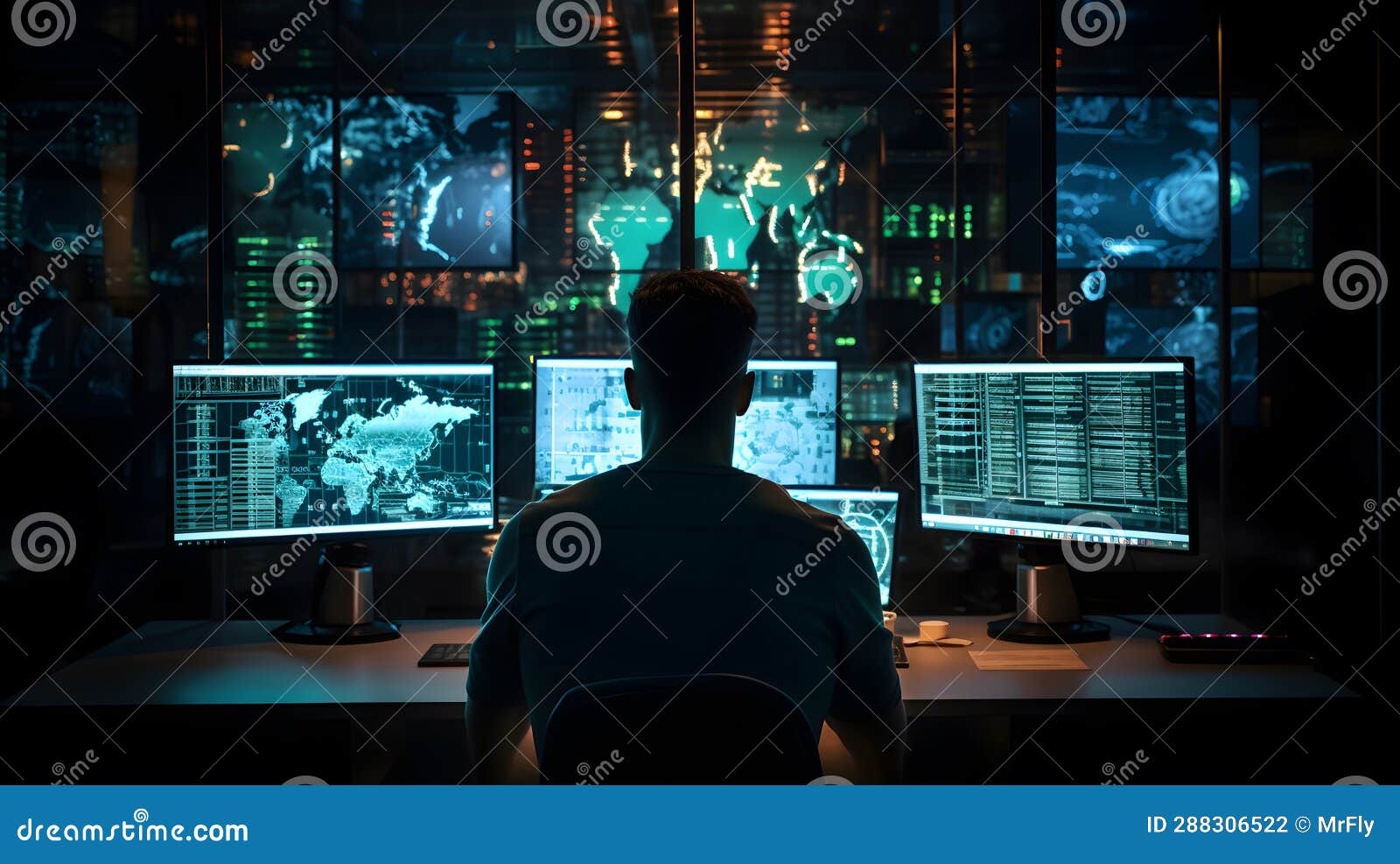 Hacker at the Computer Screens, Hacking, Dark Web, it Stock ...