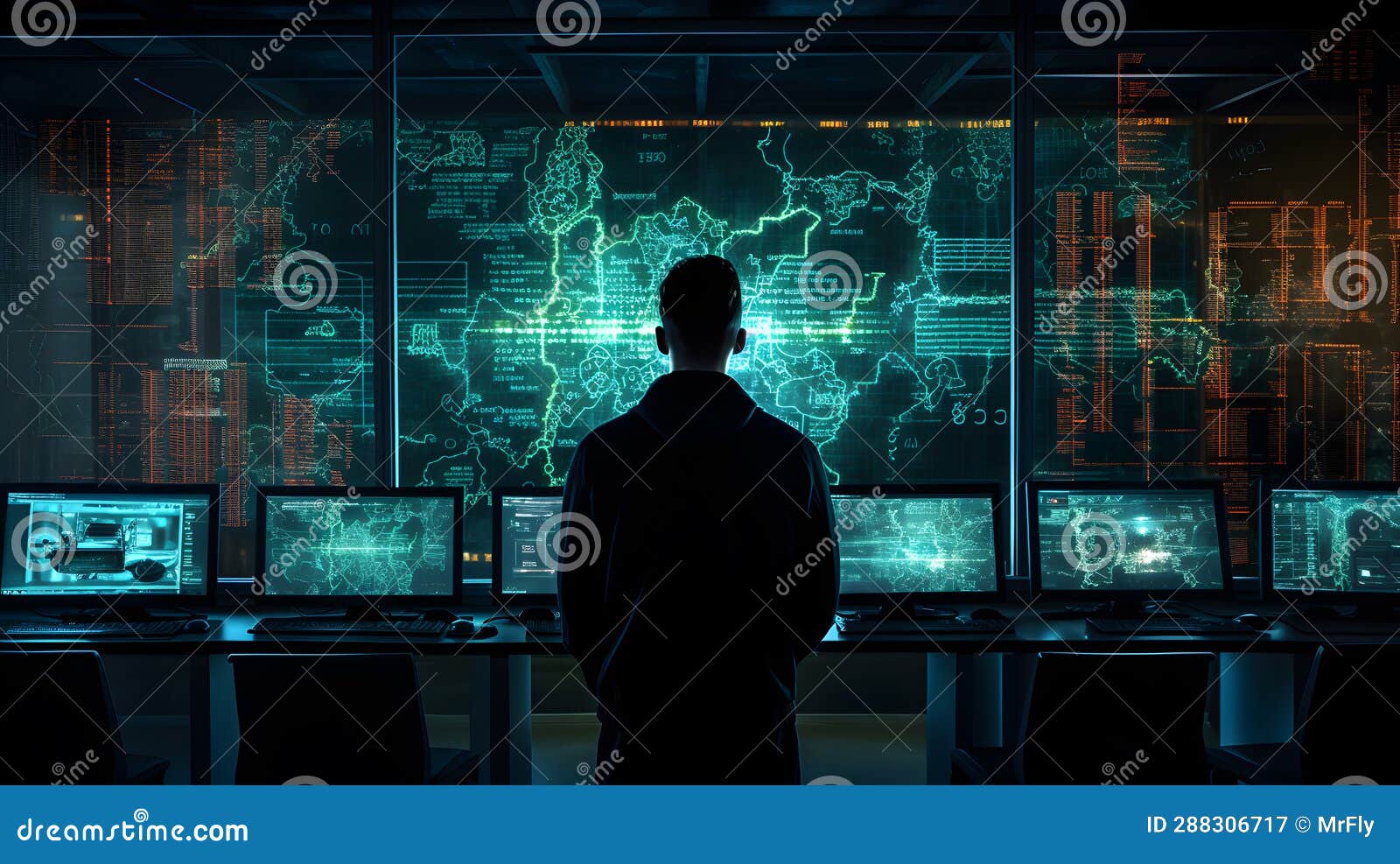 Hacker at the Computer Screens, Hacking, Dark Web, it Stock ...