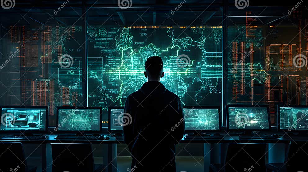 Hacker at the Computer Screens, Hacking, Dark Web, it Stock ...