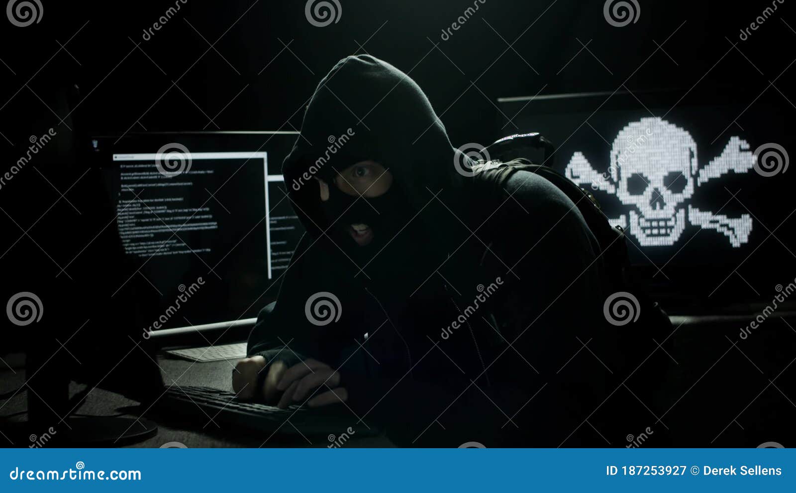 Internet Piracy Hacker Caught and Running Away Stock Video - Video of ...