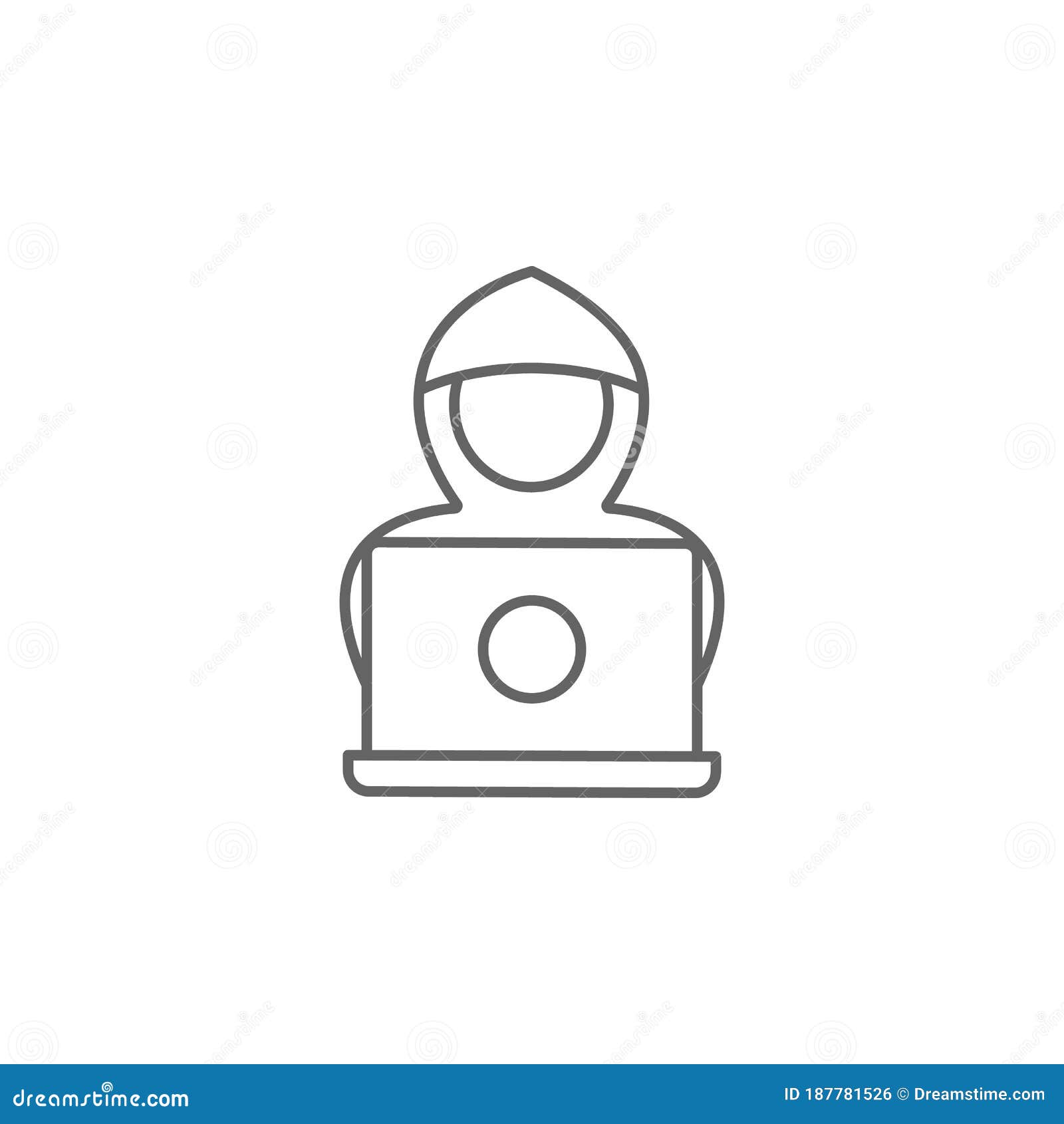 Hacker, Criminal Icon. Element of Cyber Crime Icon Stock Illustration ...