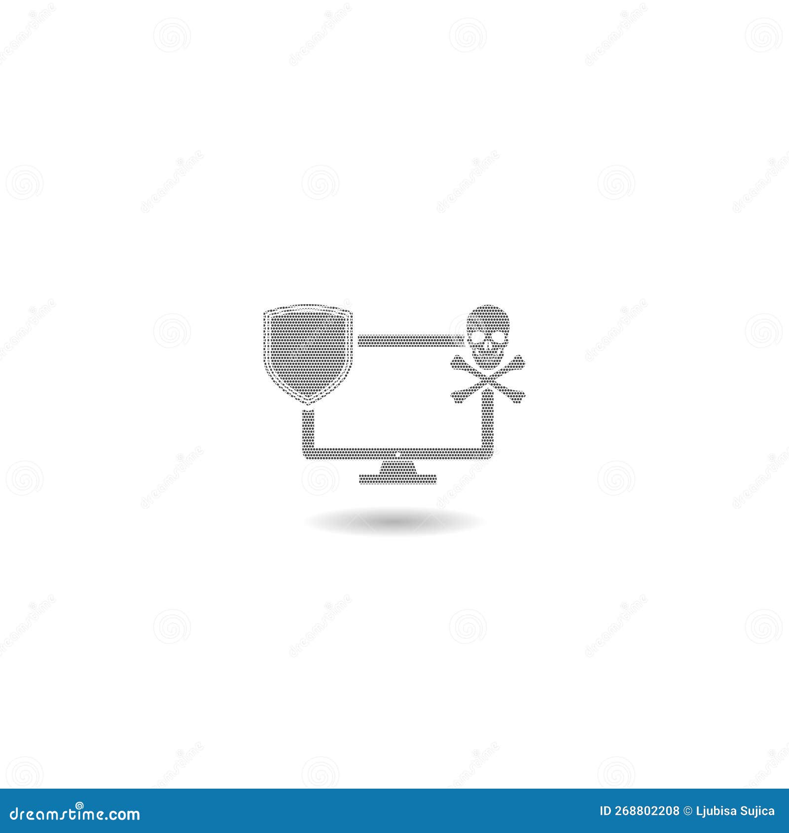 Hacker Criminal Security Internet Icon with Shadow Stock Vector ...