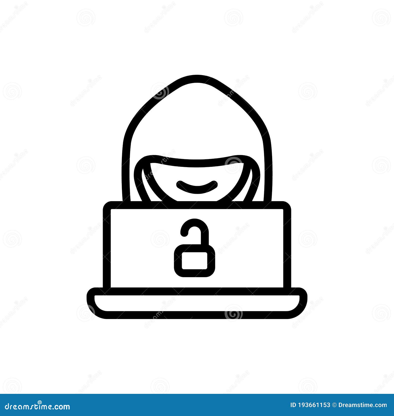 Hacker Cyber Attack Icon Simple Line Outline Vector Elements Of Hacks Icons For Ui And Ux