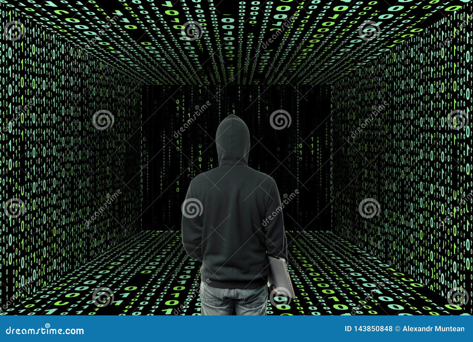 Hacker into cyber reality stock photo. Image of hack - 143850848