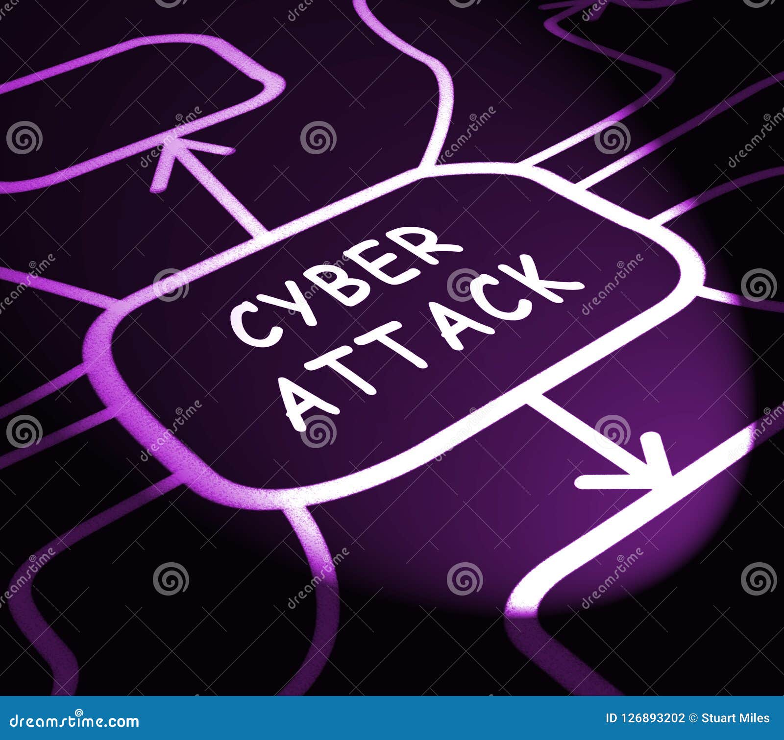 Hacker Cyberattack Malicious Infected Spyware 3d Illustration Stock ...