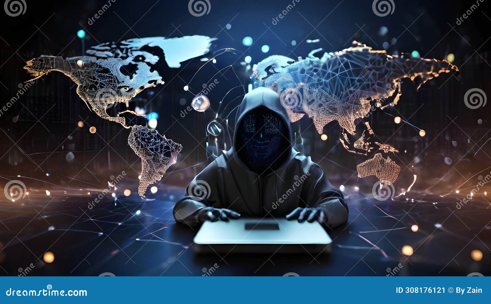 A Hacker And A Cybersecurity Professional Engaged In A Tug-of-war Over ...