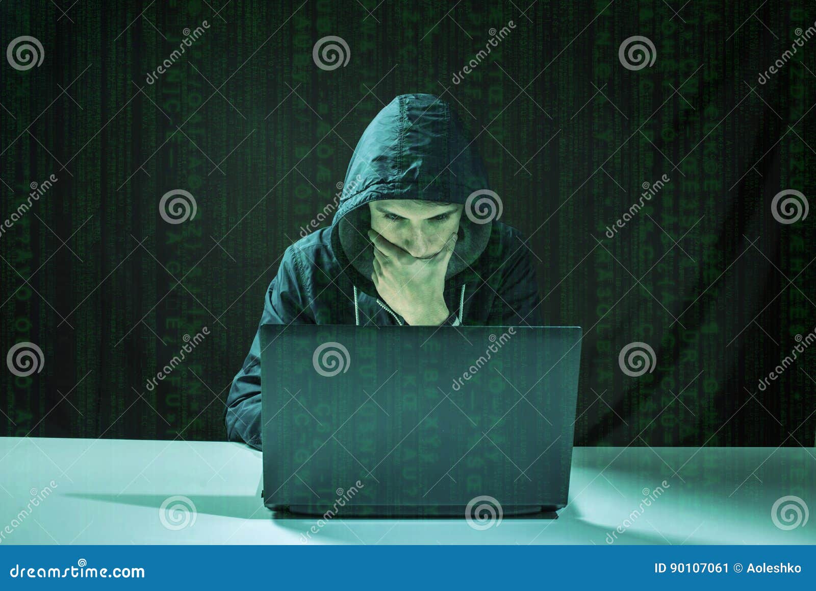 Hacker in the Dark Breaks the Access To Steal Information Stock Image ...
