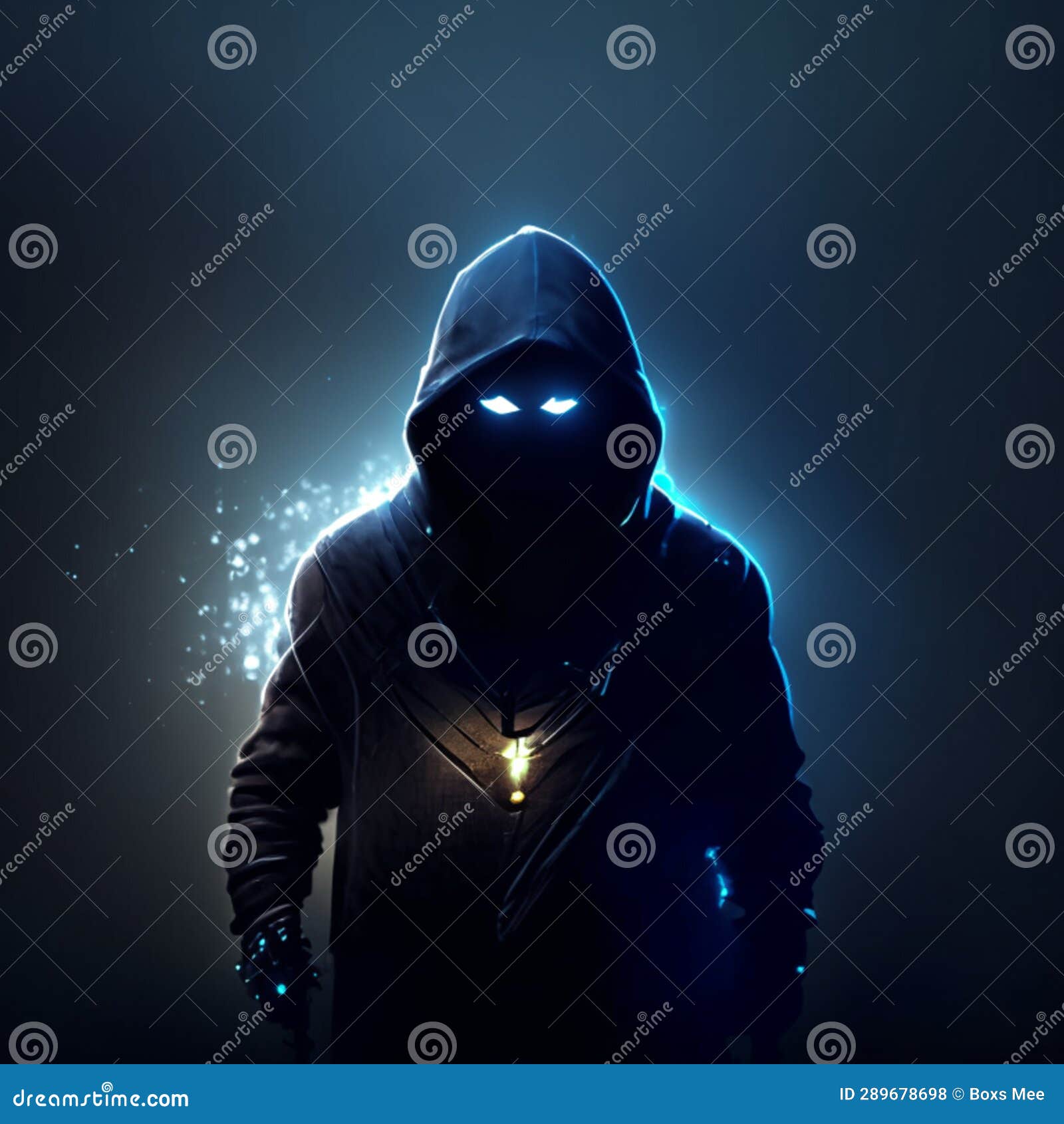 Hacker in the Dark, 3d Rendering. Computer Digital Drawing Stock ...