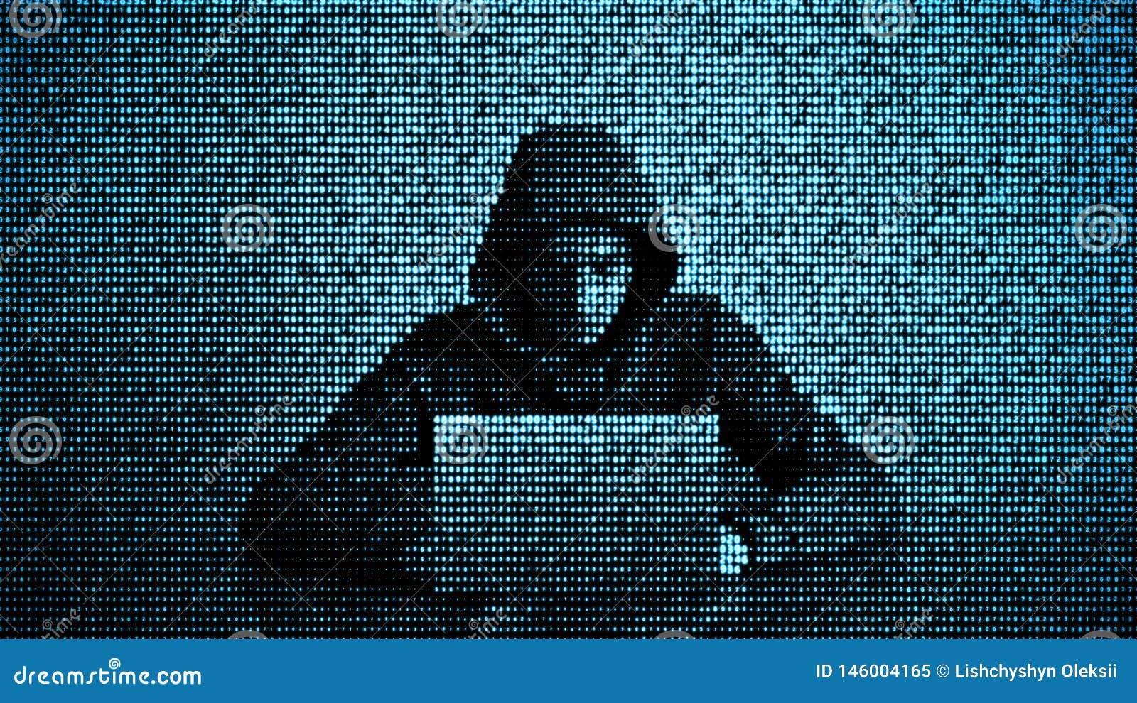 Hacker in Data Security Concept. Hacker Using Laptop. Hacking the Internet. Cyber Attack Stock ...