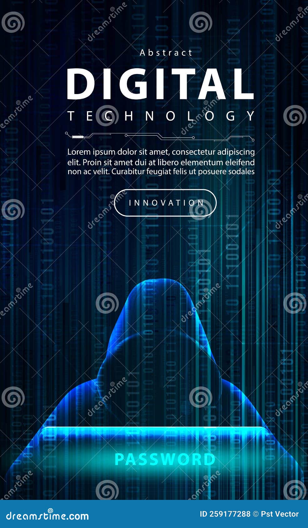 Hacker Data Security Technology Blue Background, Data Secure Theft ...