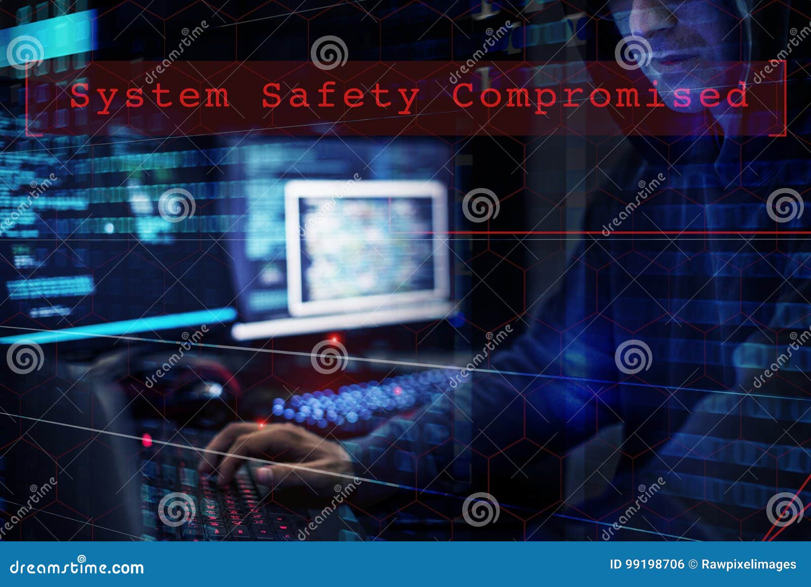 Hacker Data System Hacking Safety Compromised Stock Photo - Image of ...