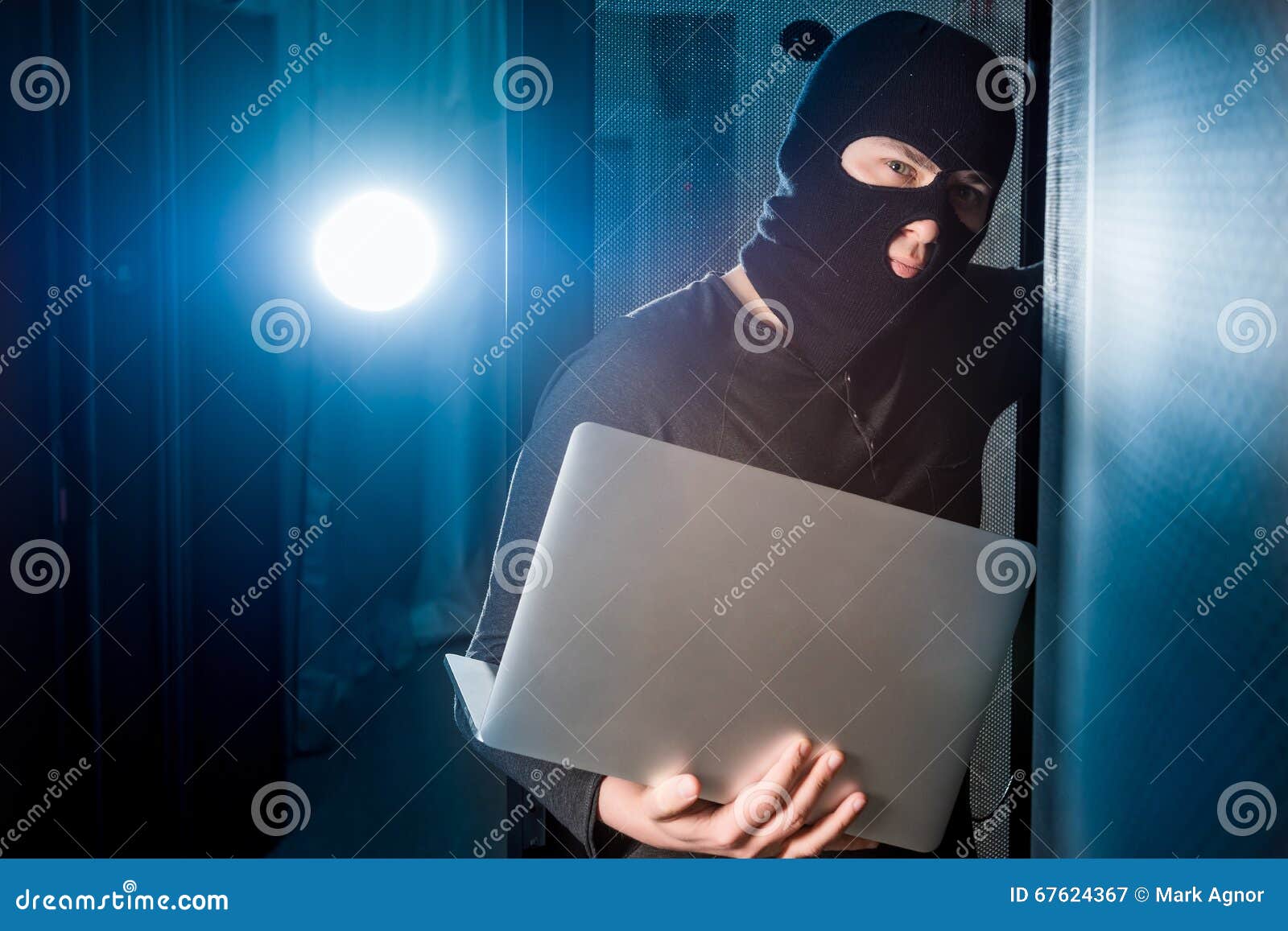 Hacker in a datacenter stock image. Image of engineer - 67624367