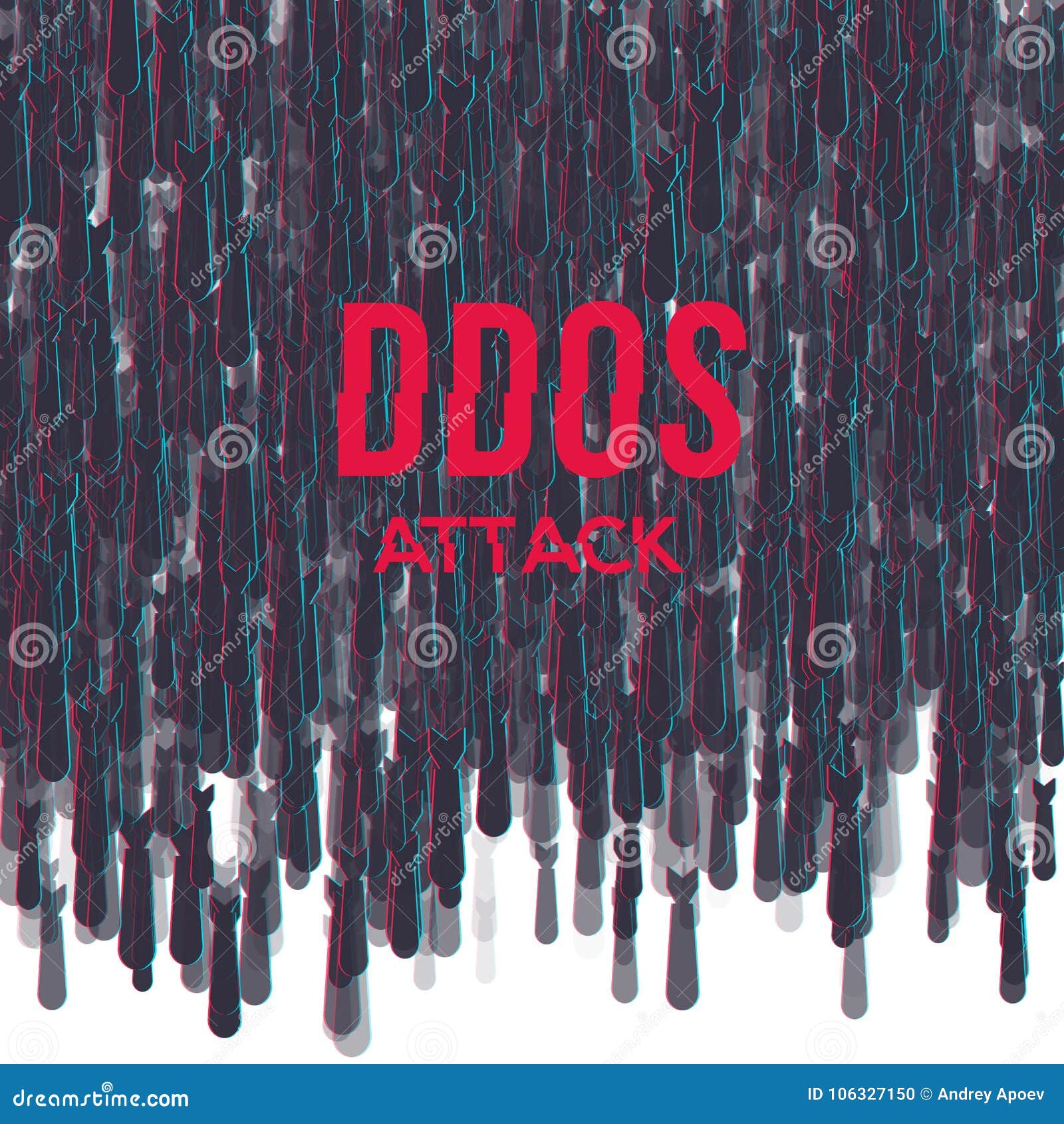 Hacker DDoS Attack on Abstrackt Background. Stock Vector - Illustration ...