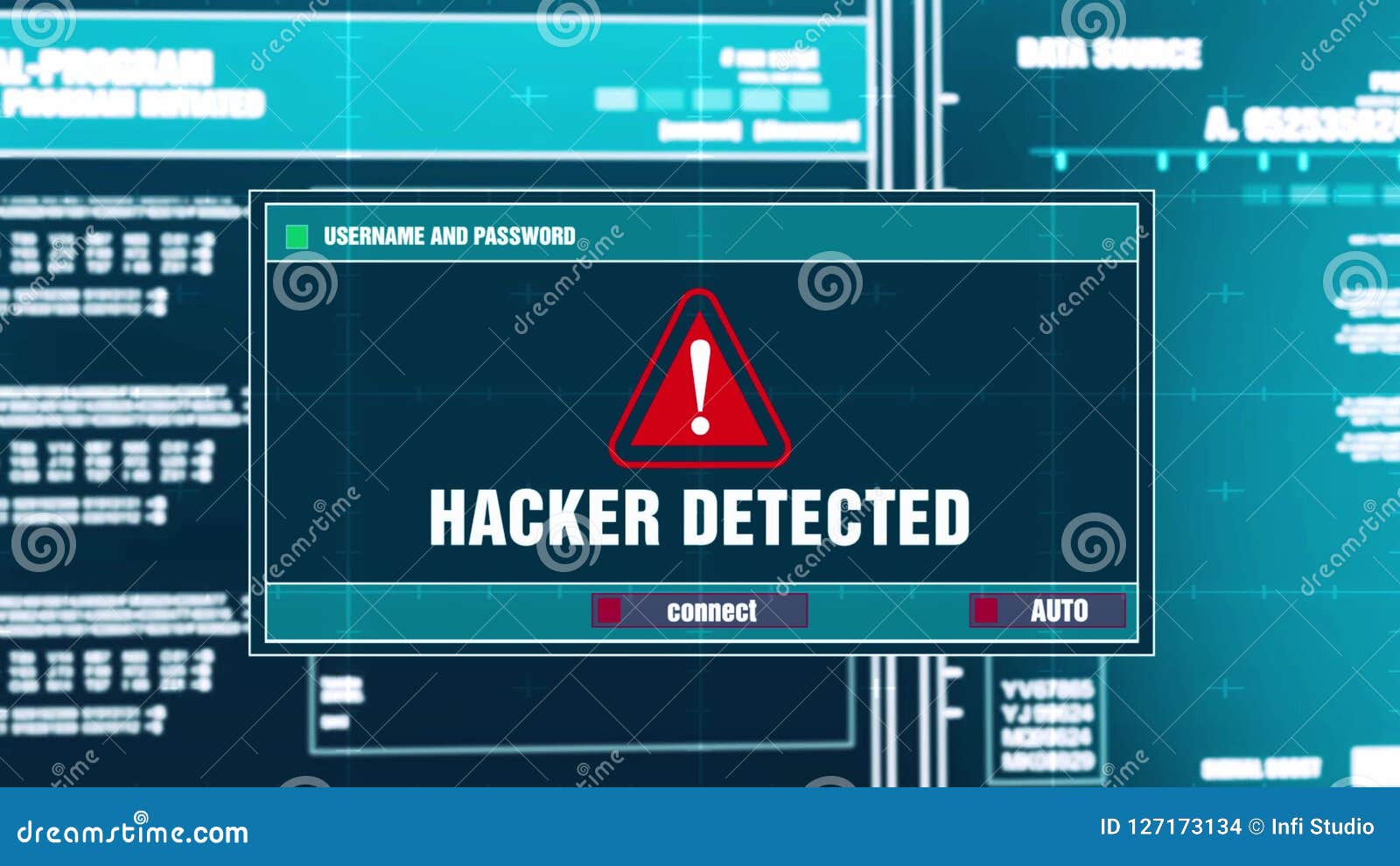 66. Hacker Detected Warning Notification on Digital Security Alert on Screen. Stock Footage ...
