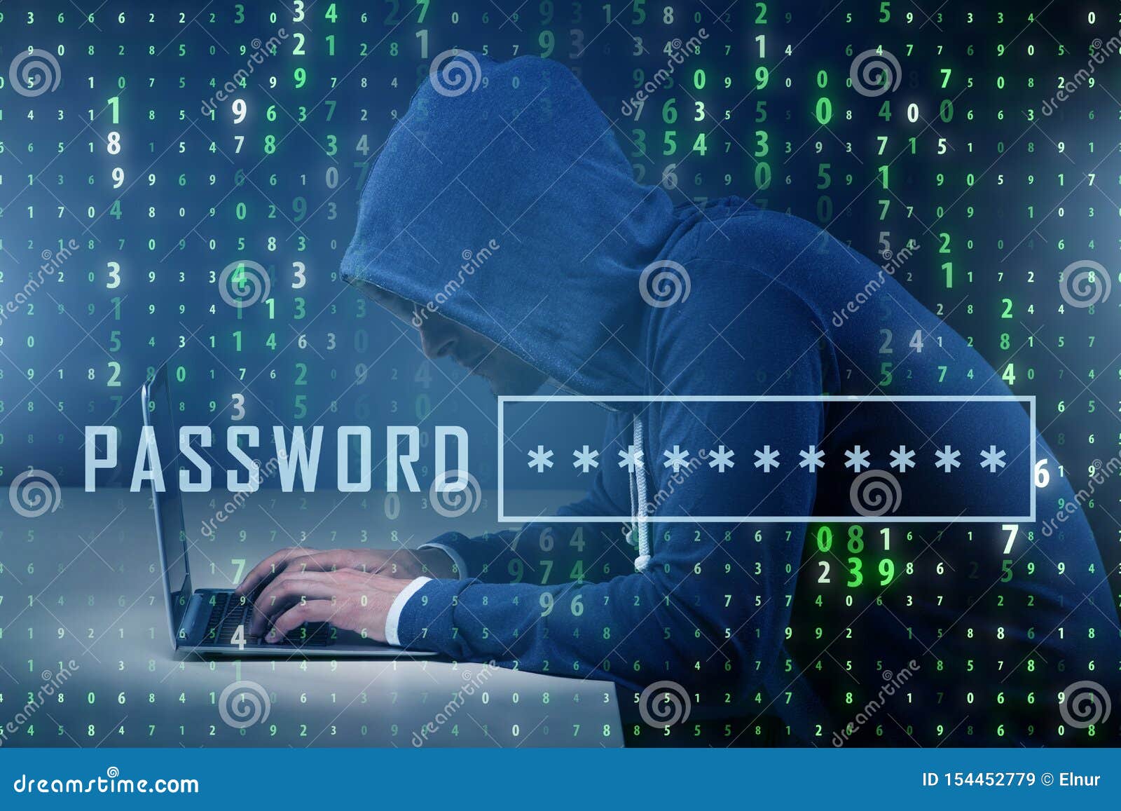 Hacker in Digital Security Concept Stock Image - Image of privacy ...