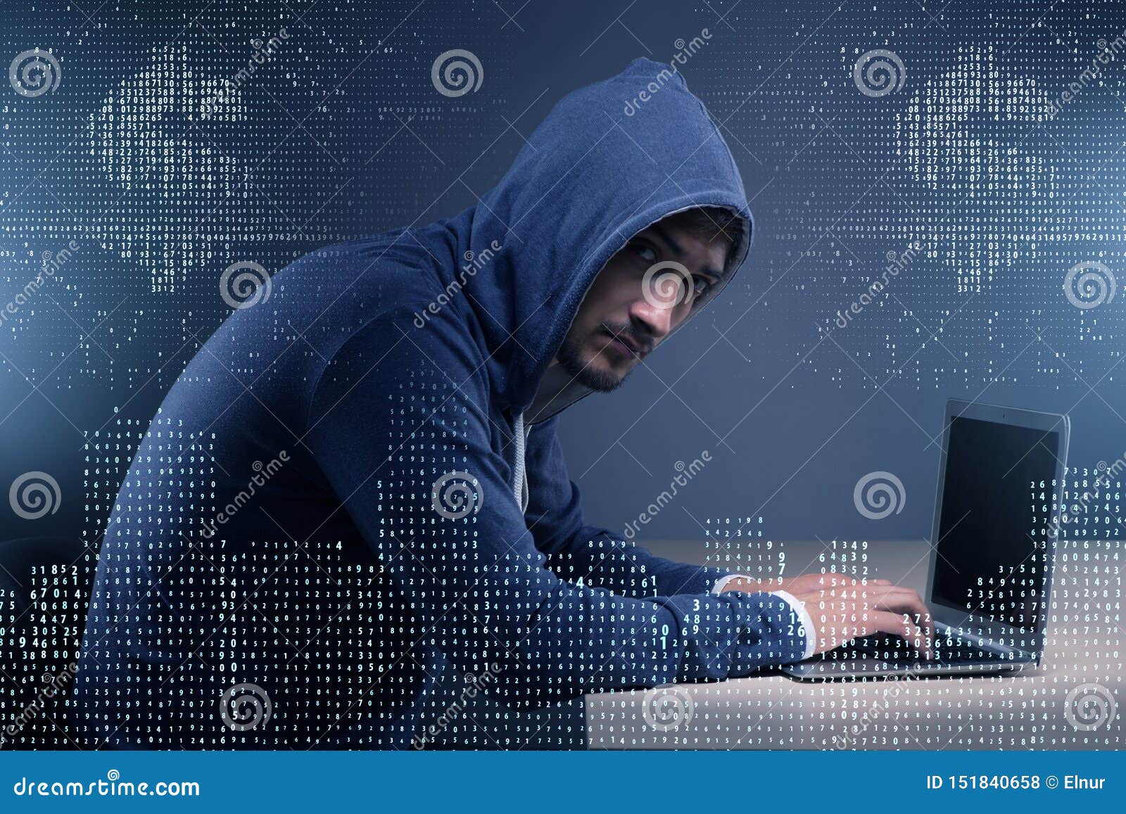 Hacker in Digital Security Concept Stock Photo - Image of privacy ...