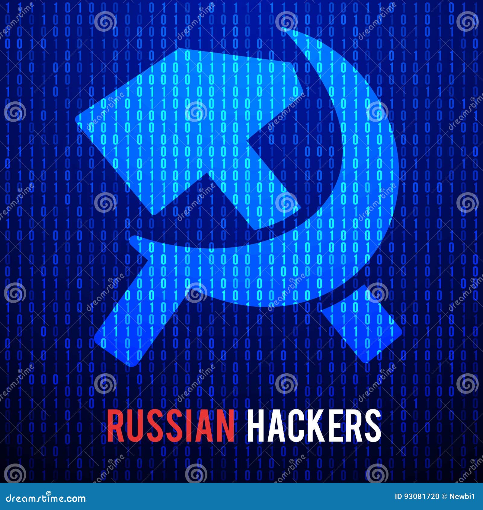 Hacker Do Russo Fundo Abstrato Da Matriz Ilustração do Vetor ...