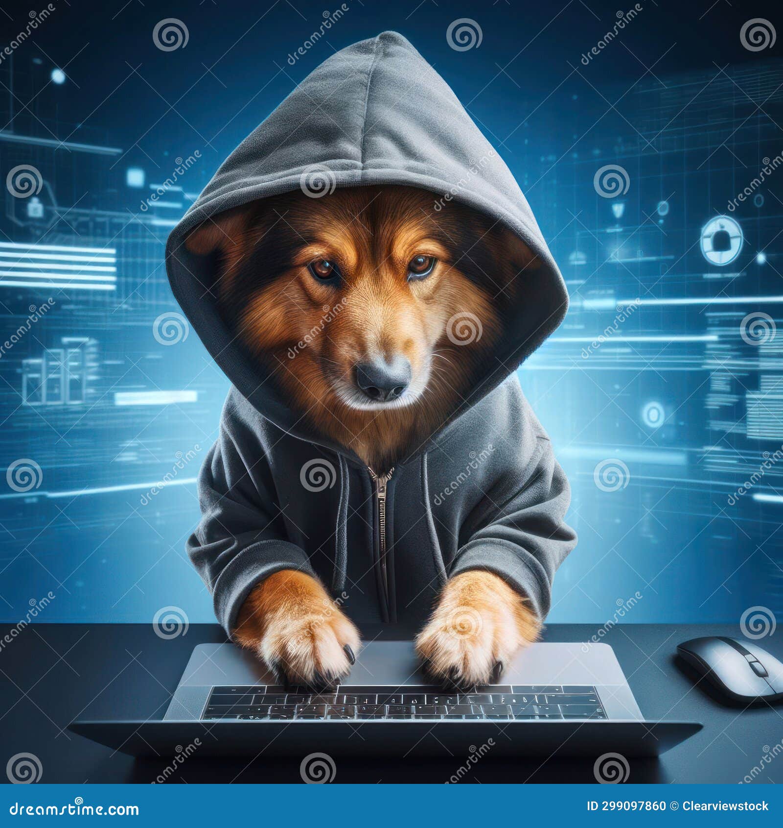 Hacker Dog in a Hoodie Will Try To Break through Your Computers ...