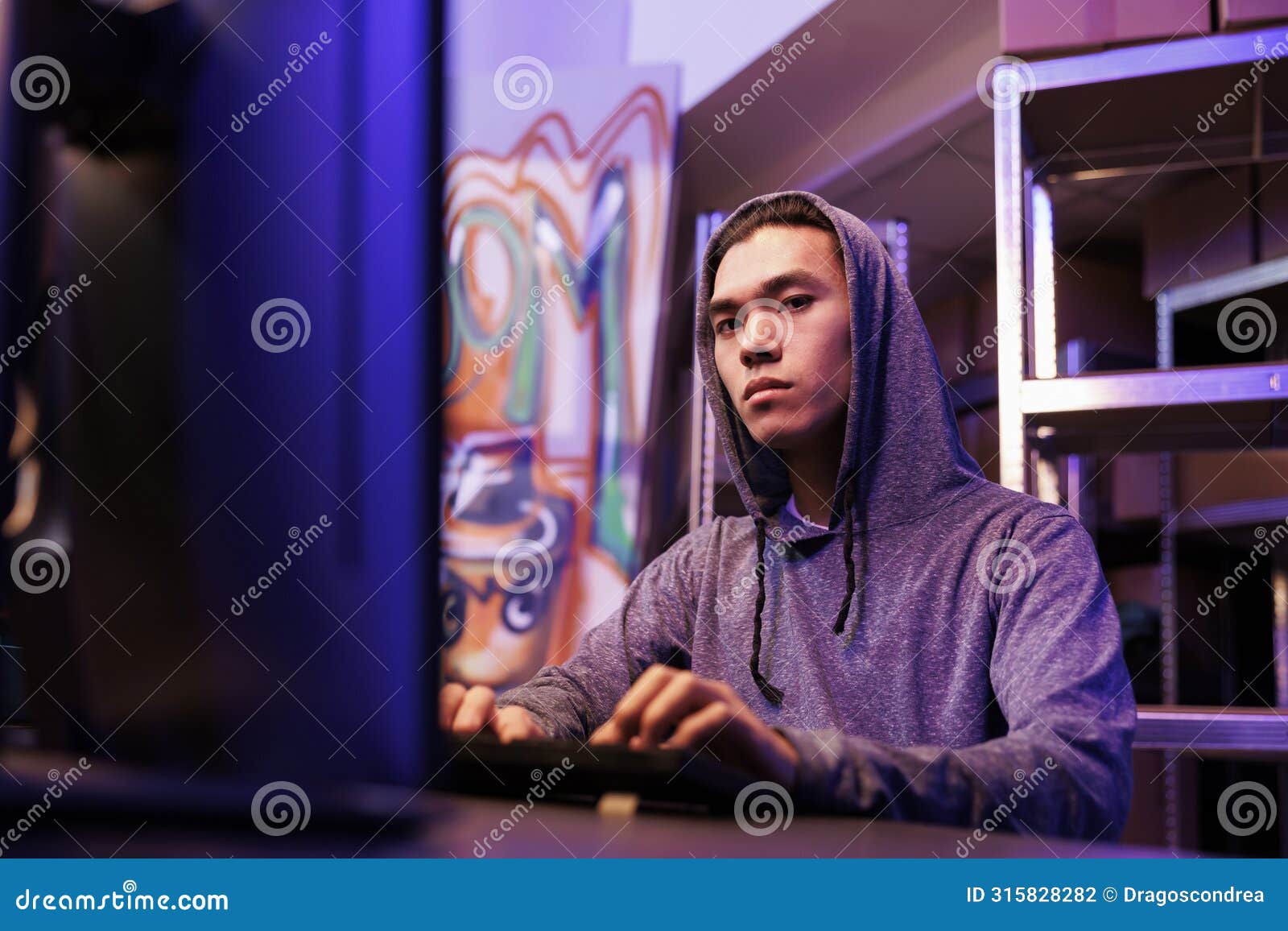 Hacker Doing Phishing Attack Portrait Stock Photo - Image of malicious ...