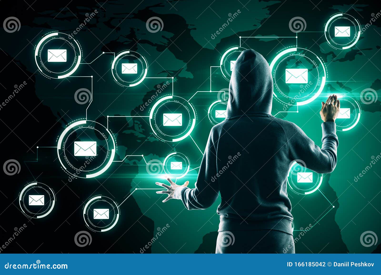 Hacker Drawing Digital Padlock Background Royalty-Free Stock Photo ...