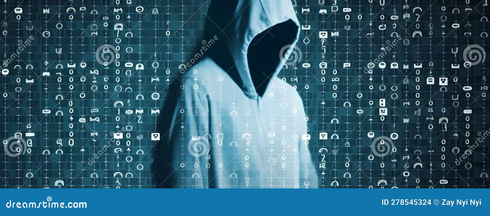 Hacking Face Recognition System Vector Illustration | CartoonDealer.com ...