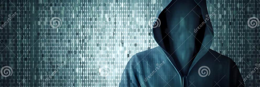 Hacker without Face. Concept of Dark Web, Hacking Cybersecurity. AI ...