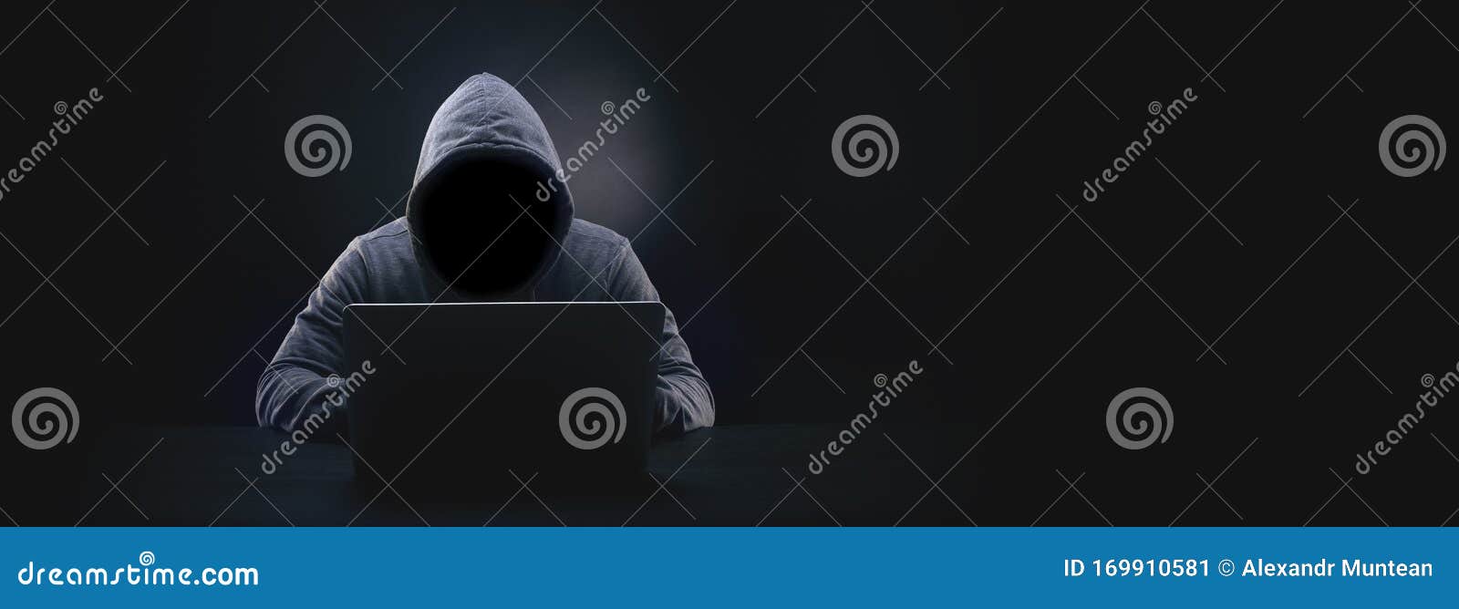Unknown Hacker Panoramic Mockup Stock Image - Image of attack ...