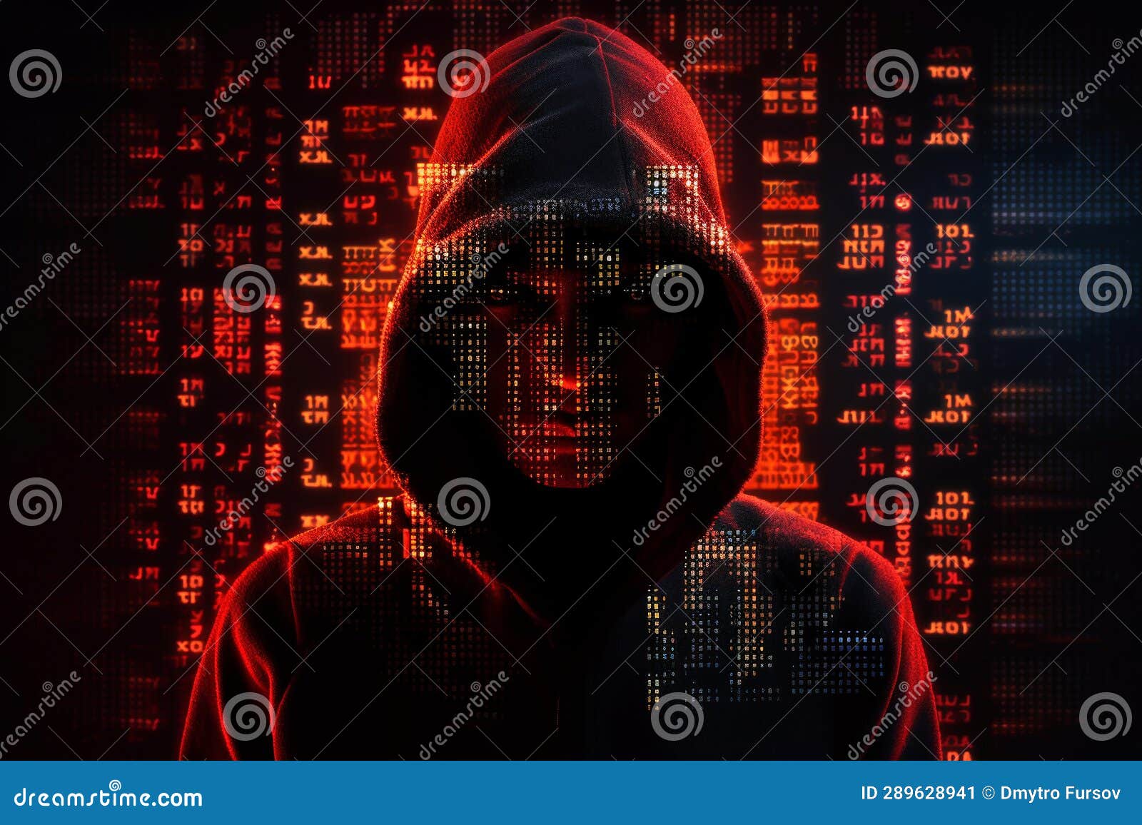 Hacker Front Of His Computer Committing Digital Cybercrime Generative Ai Stock Image Image Of