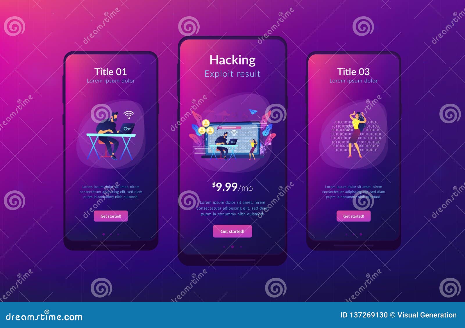 Doxing App Interface Template. Stock Vector - Illustration of ...