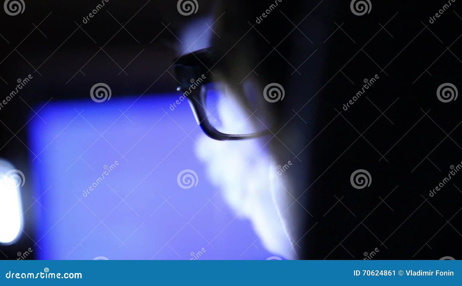 Hacker Girl Works at the Computer and Smoking Electronic Cigarette ...