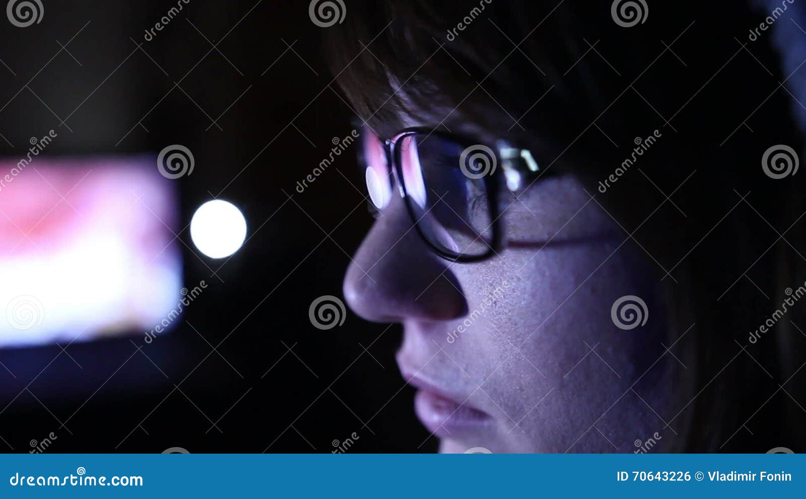 Hacker Girl Works at the Computer and Smoking Electronic Cigarette ...