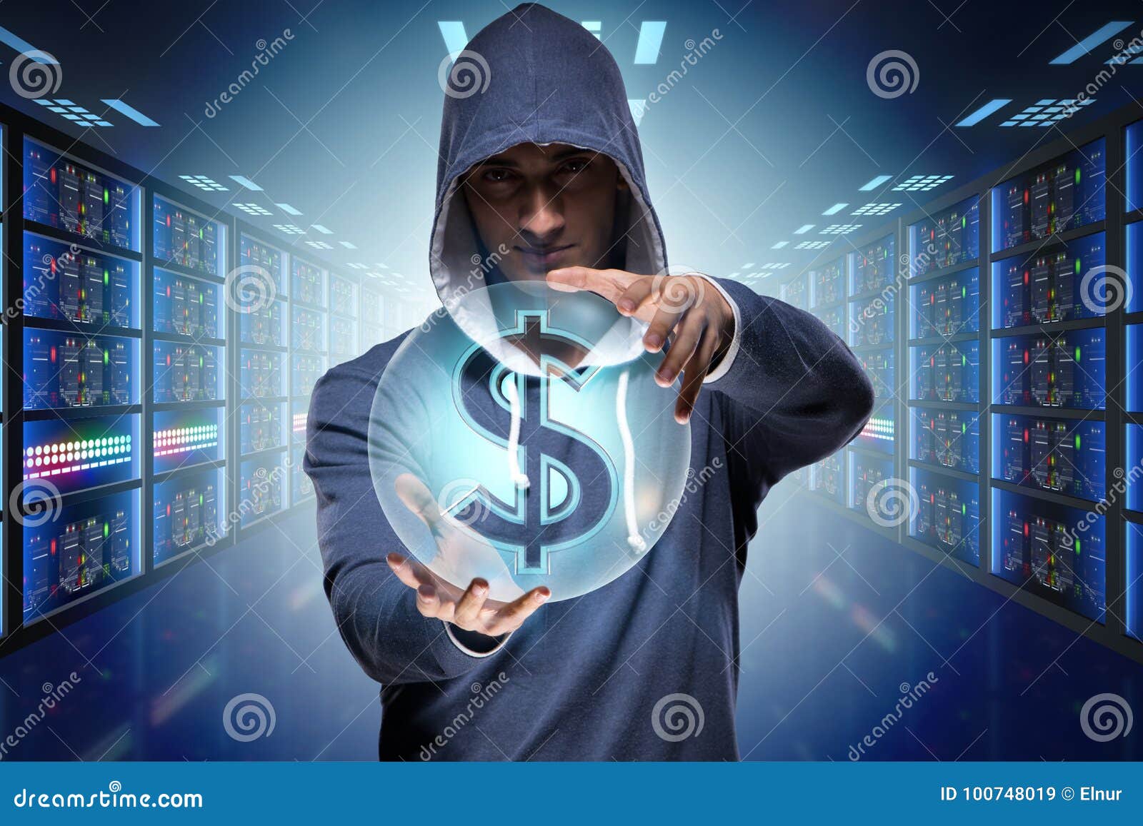 The Hacker Hacking Banking Financial System Stock Image - Image of ...