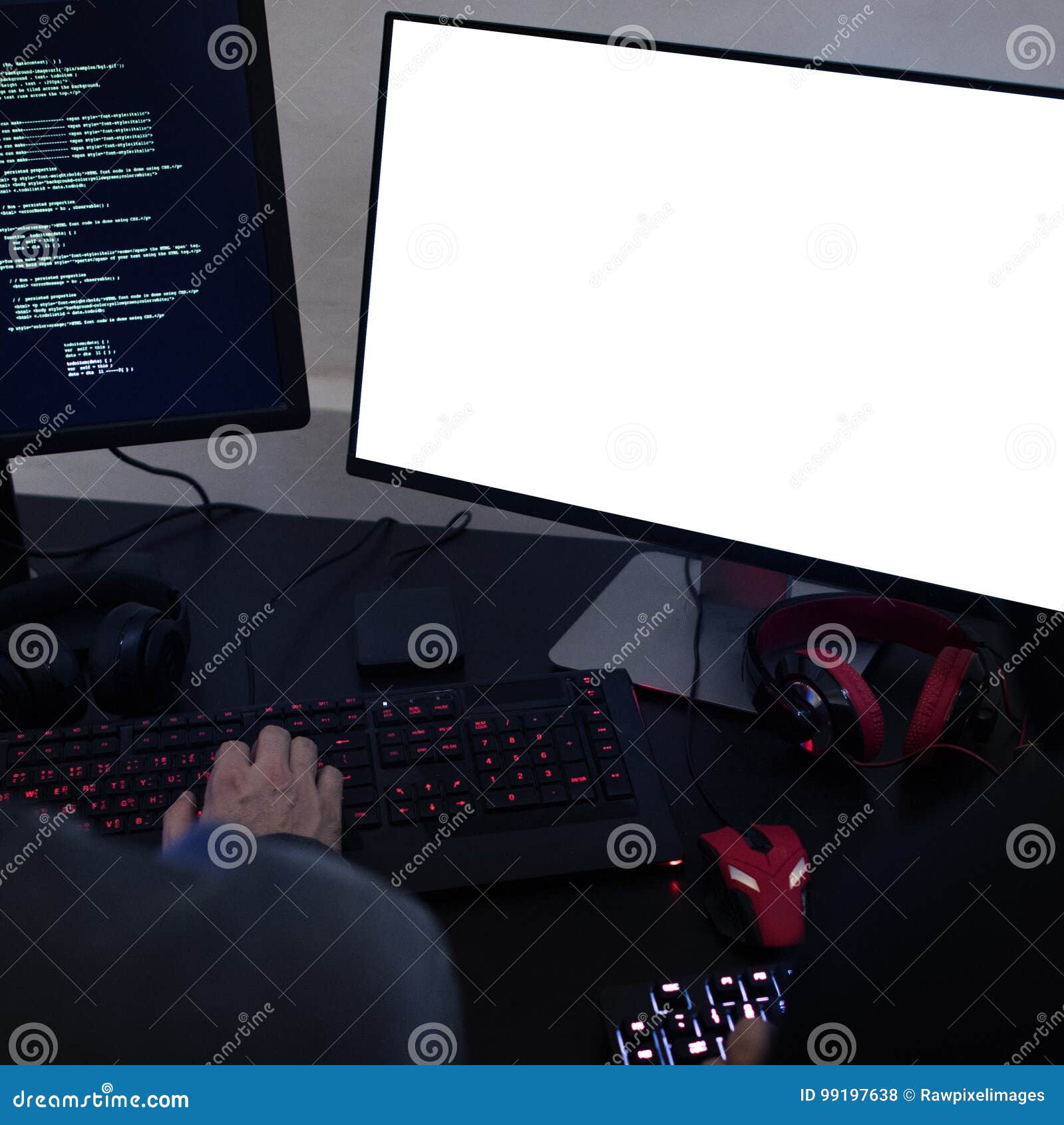 Hacker Hacking a Coding Cyberspace Information Stock Photo - Image of ...