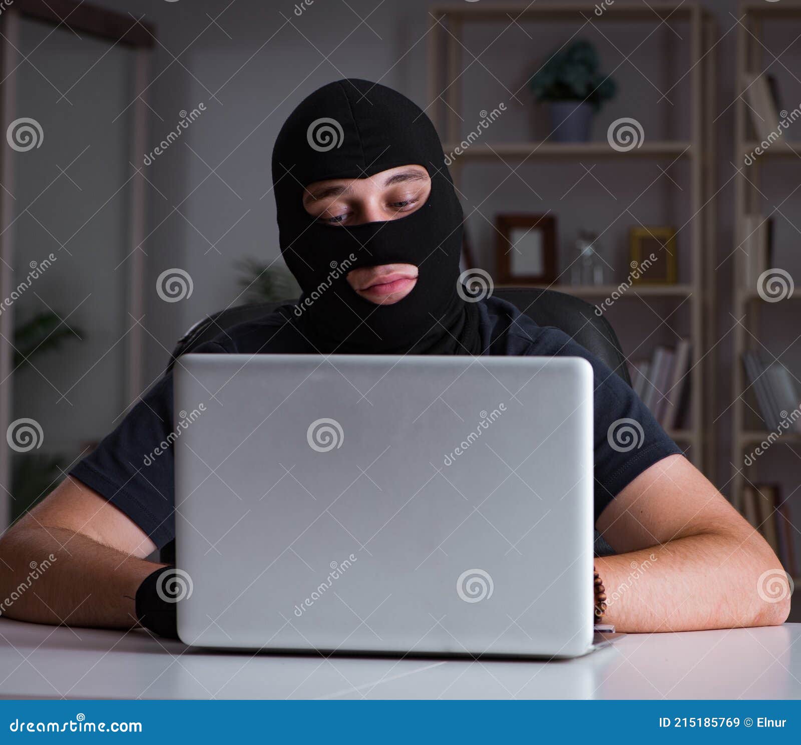 Hacker Hacking Computer Late at Night Stock Image - Image of hacker ...