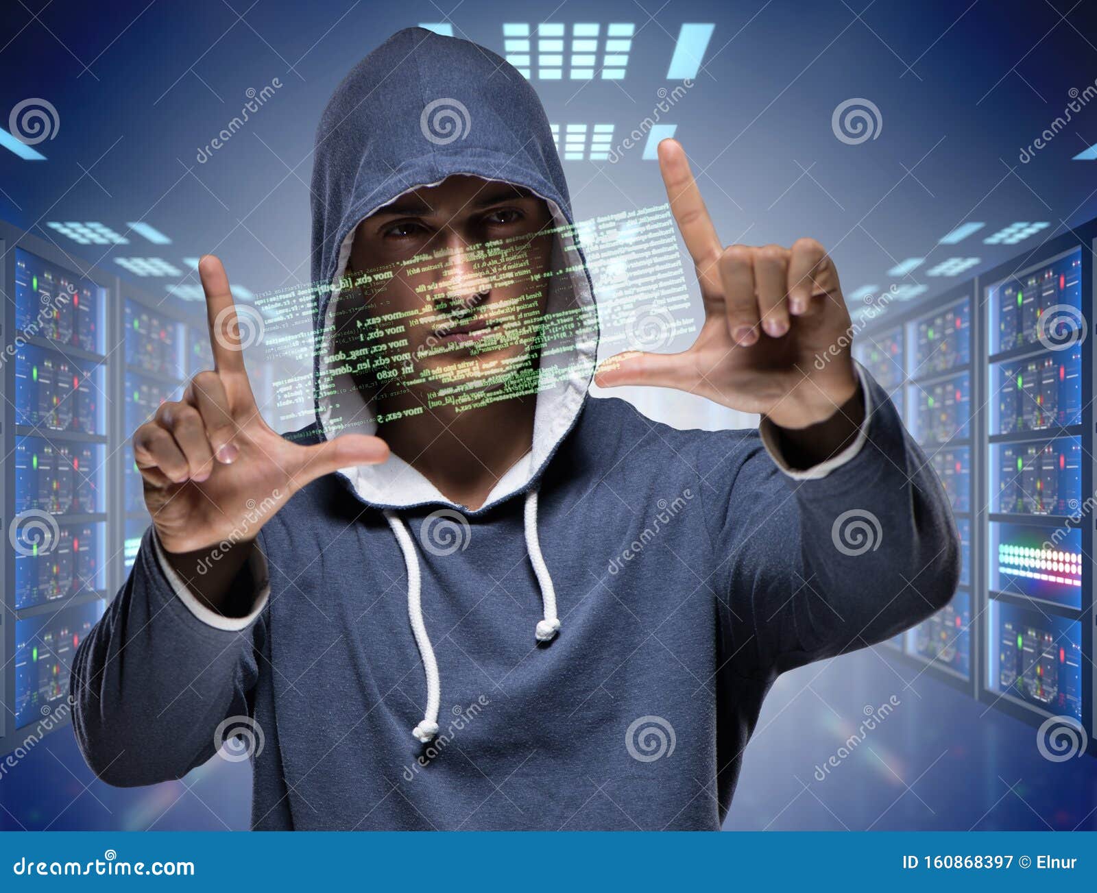 Hacker Hacking Corporate Computer System Stock Image - Image of safety ...