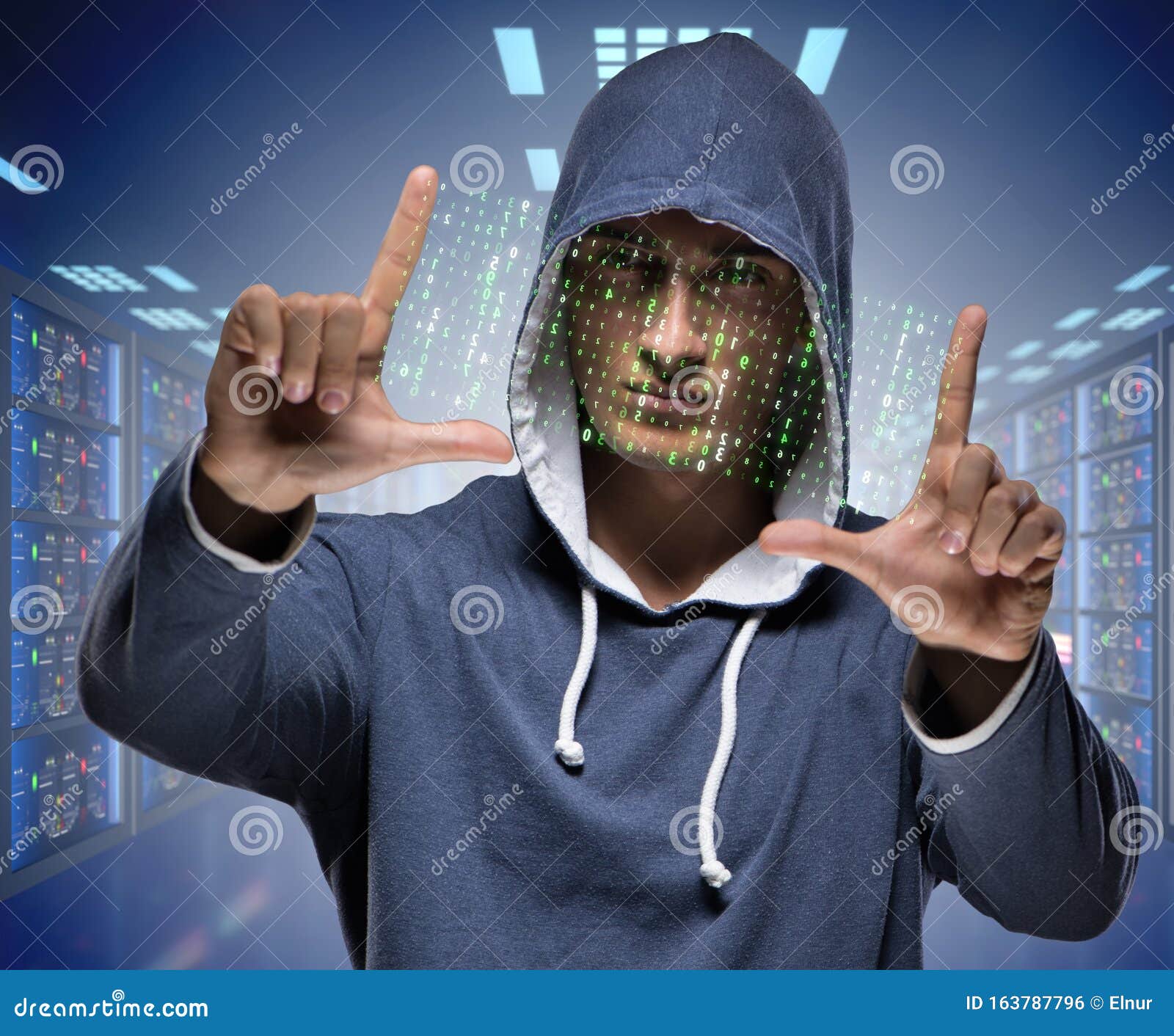Hacker Hacking Corporate Computer System Stock Photo - Image of ...