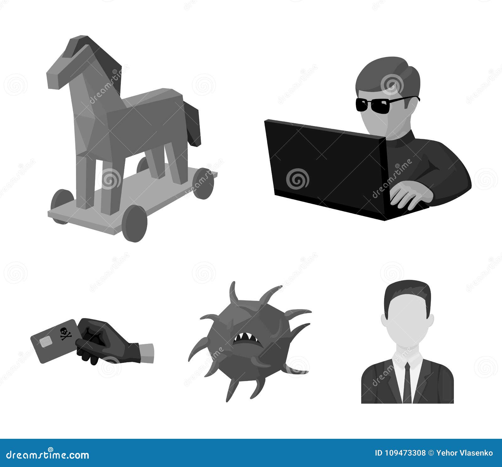 Hacker Hacking System Internet Hackers And Hacking Set Collection 