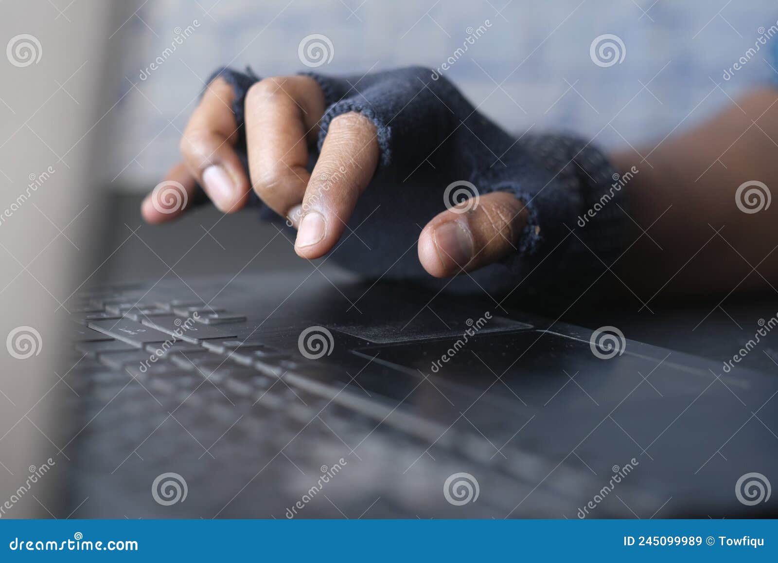 Hacker Hand Stealing Data from Laptop Top Down Stock Image - Image of ...