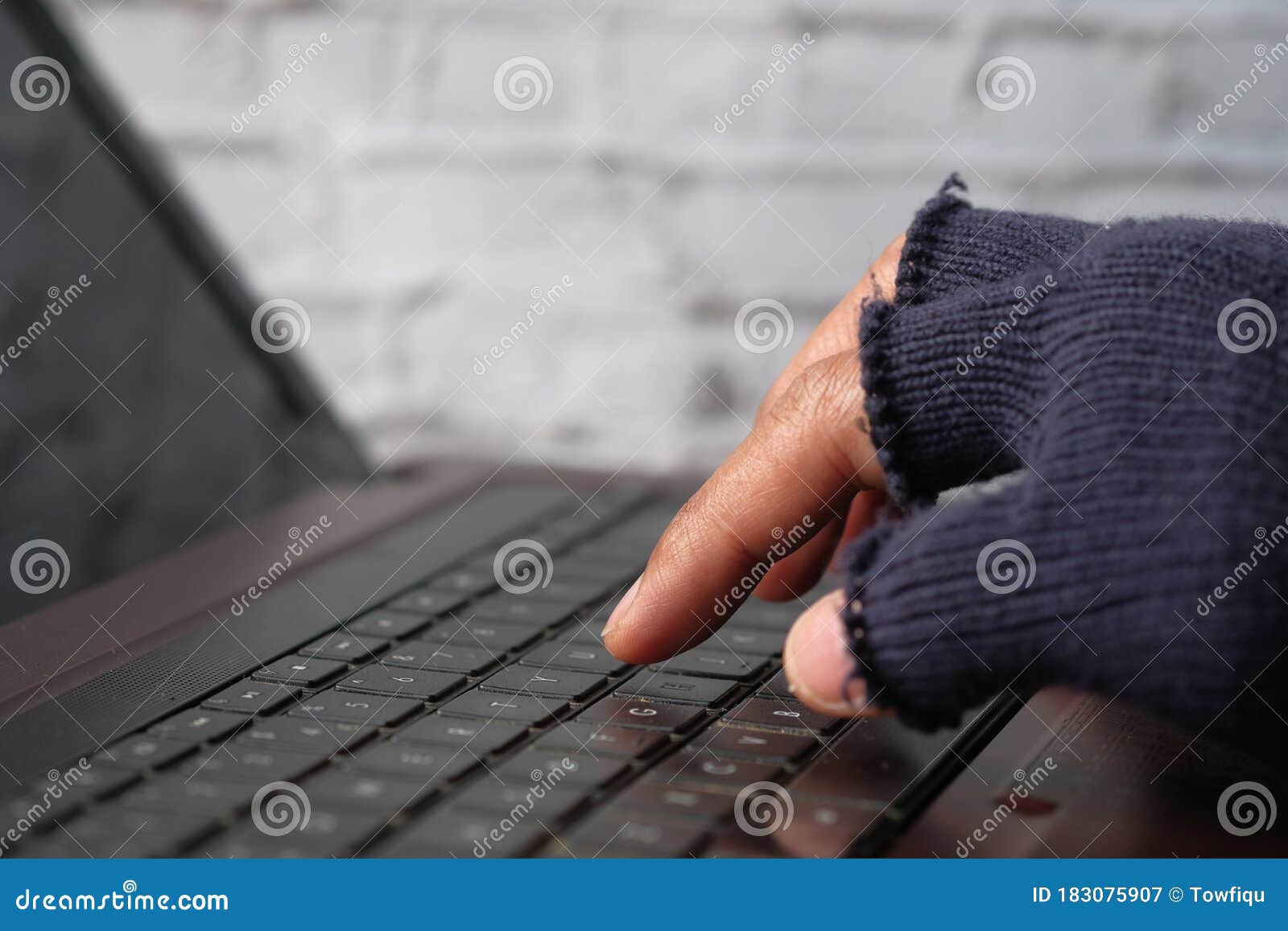 Hacker Hand Typing on Laptop Stealing Data Stock Image - Image of cyber ...