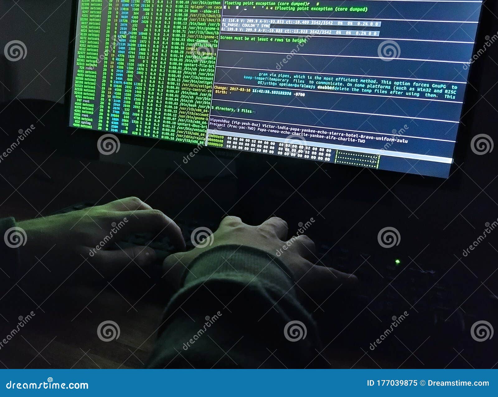 Hacker Hands in the Darkness Stock Image - Image of attack, keys: 177039875