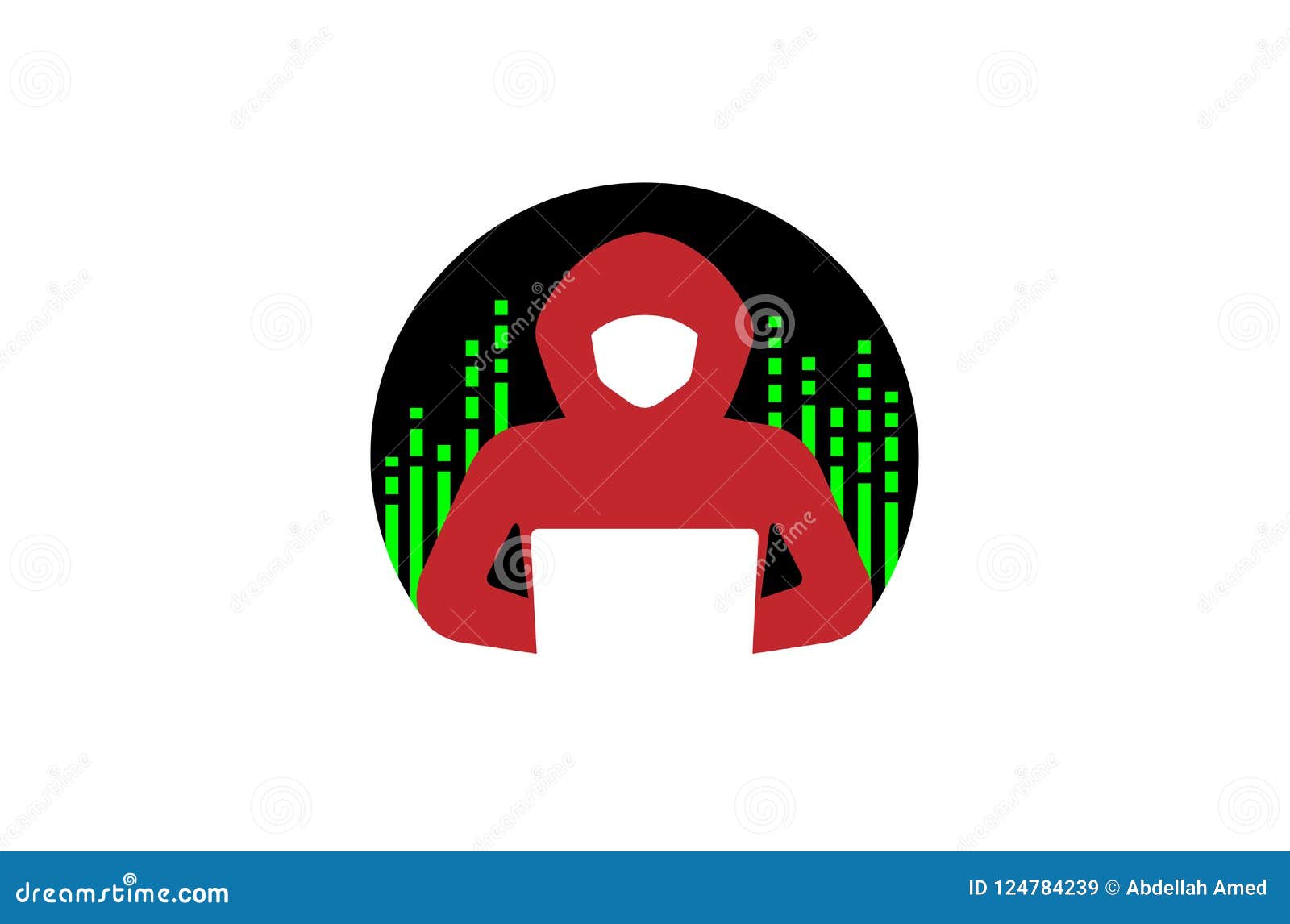 Hacker Hidden Face Mask Logo Stock Vector - Illustration of attack ...