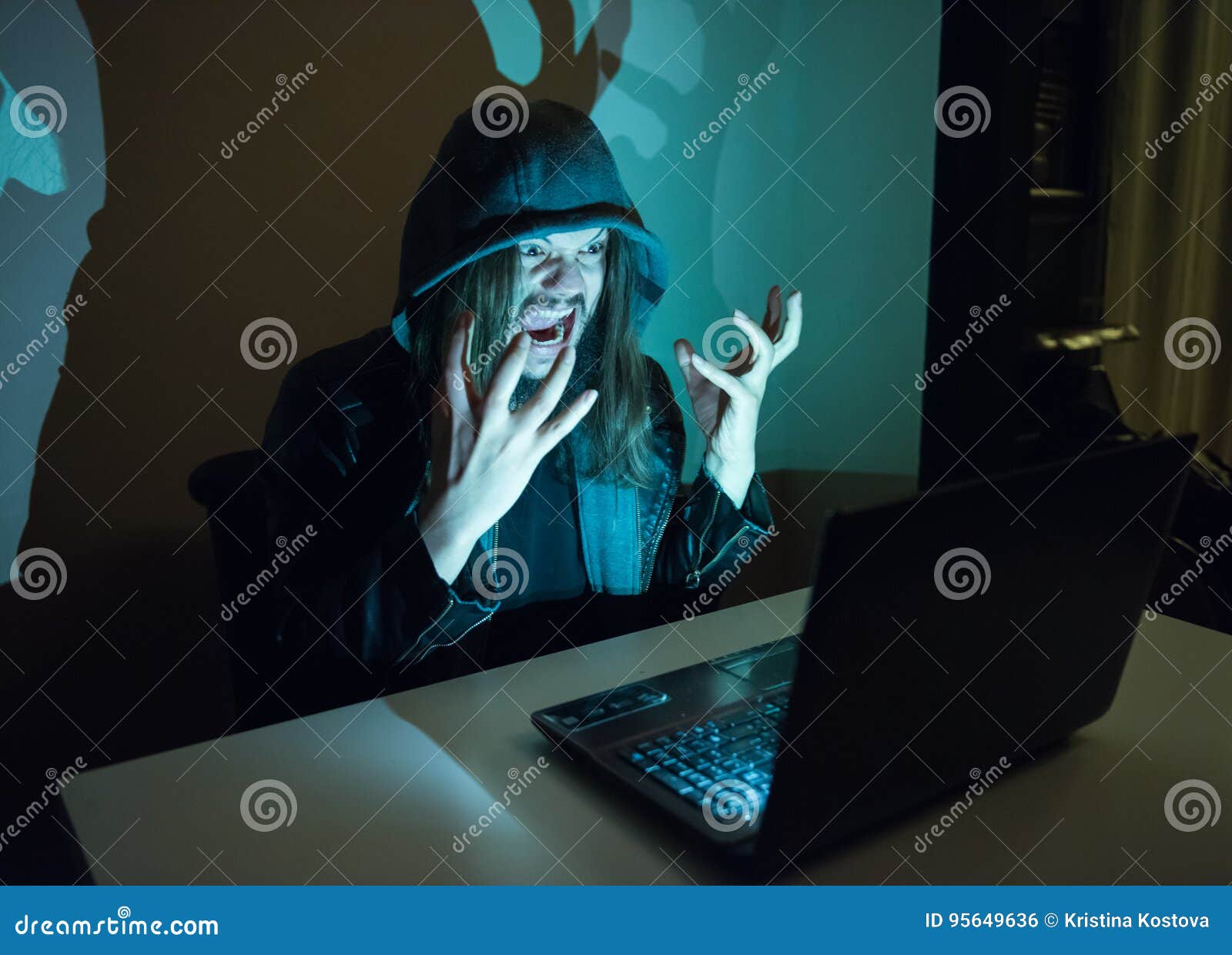 Hacker on His Computer is Going Crazy, because he Got Cought Stock ...