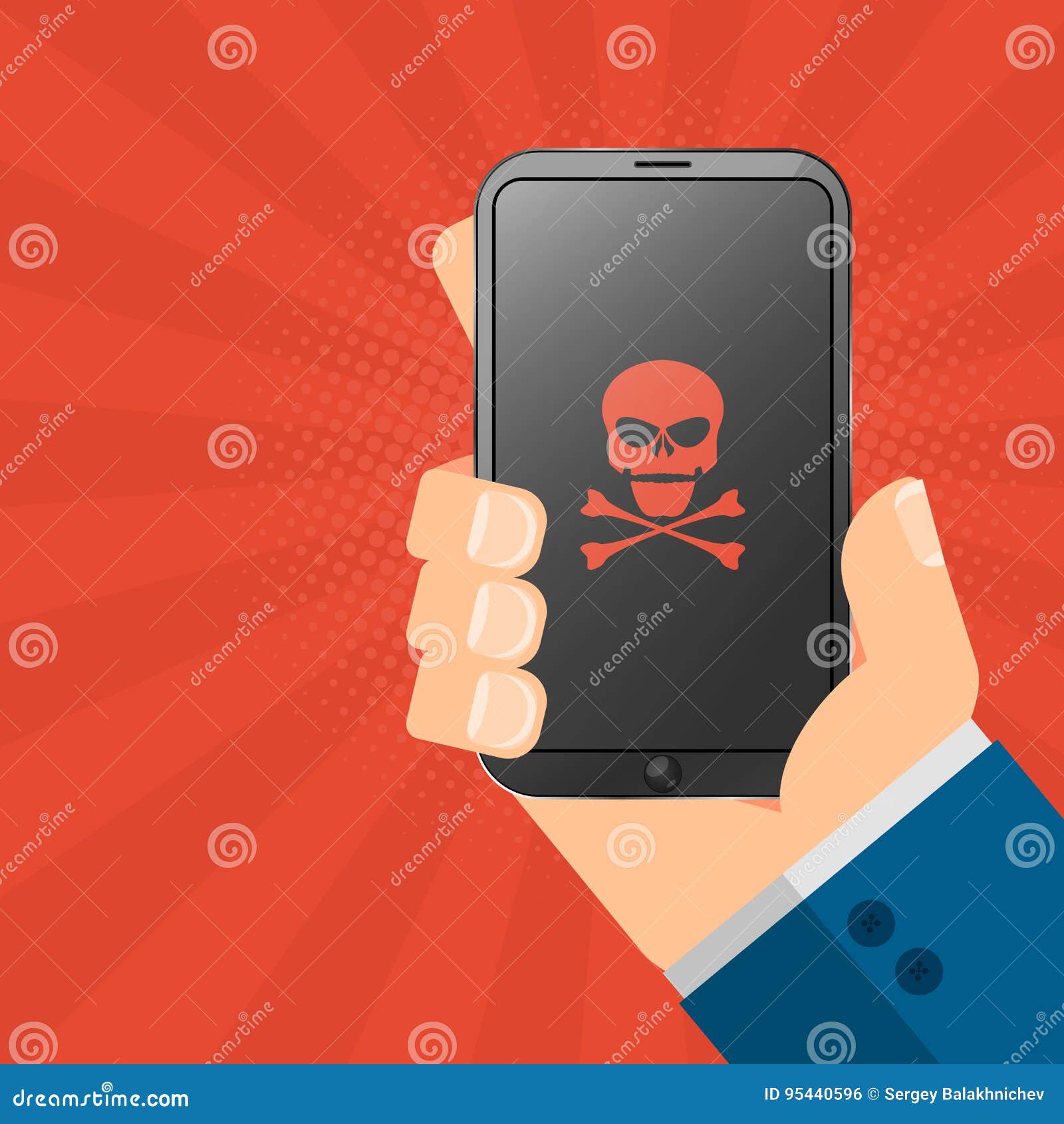 The Hacker is Holding a Hacked Gadget in His Hands. Electronic High ...