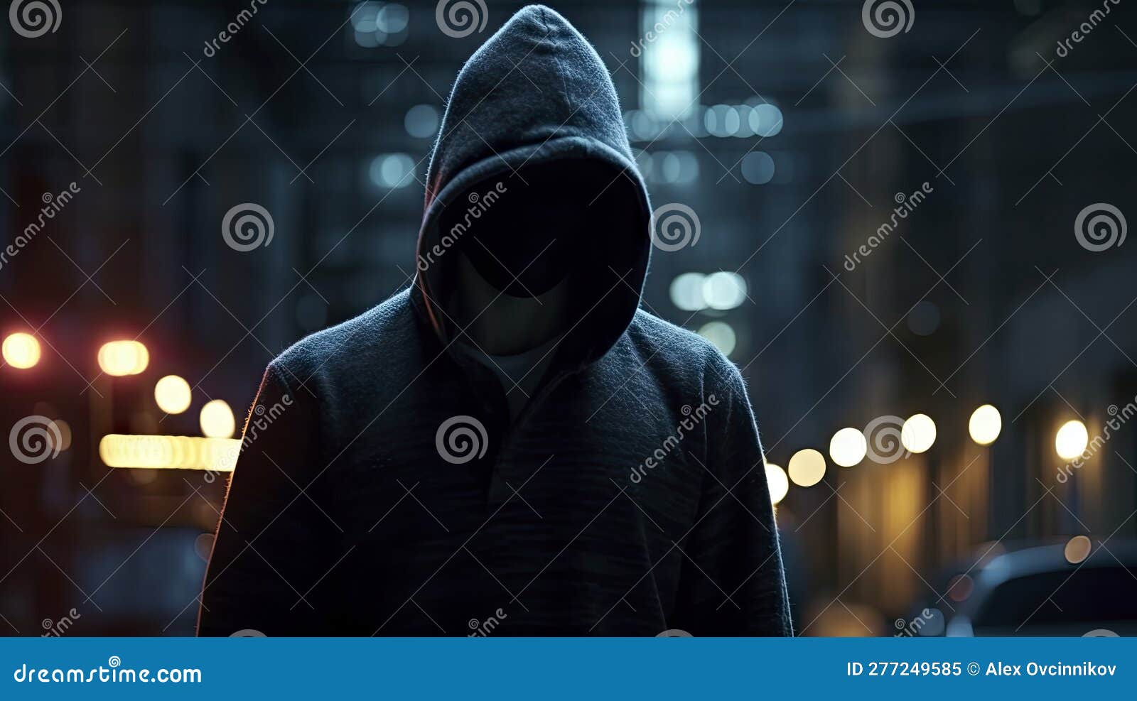 Hacker in the Hood Clicks on Viral Screen for Cybersecurity Concept ...
